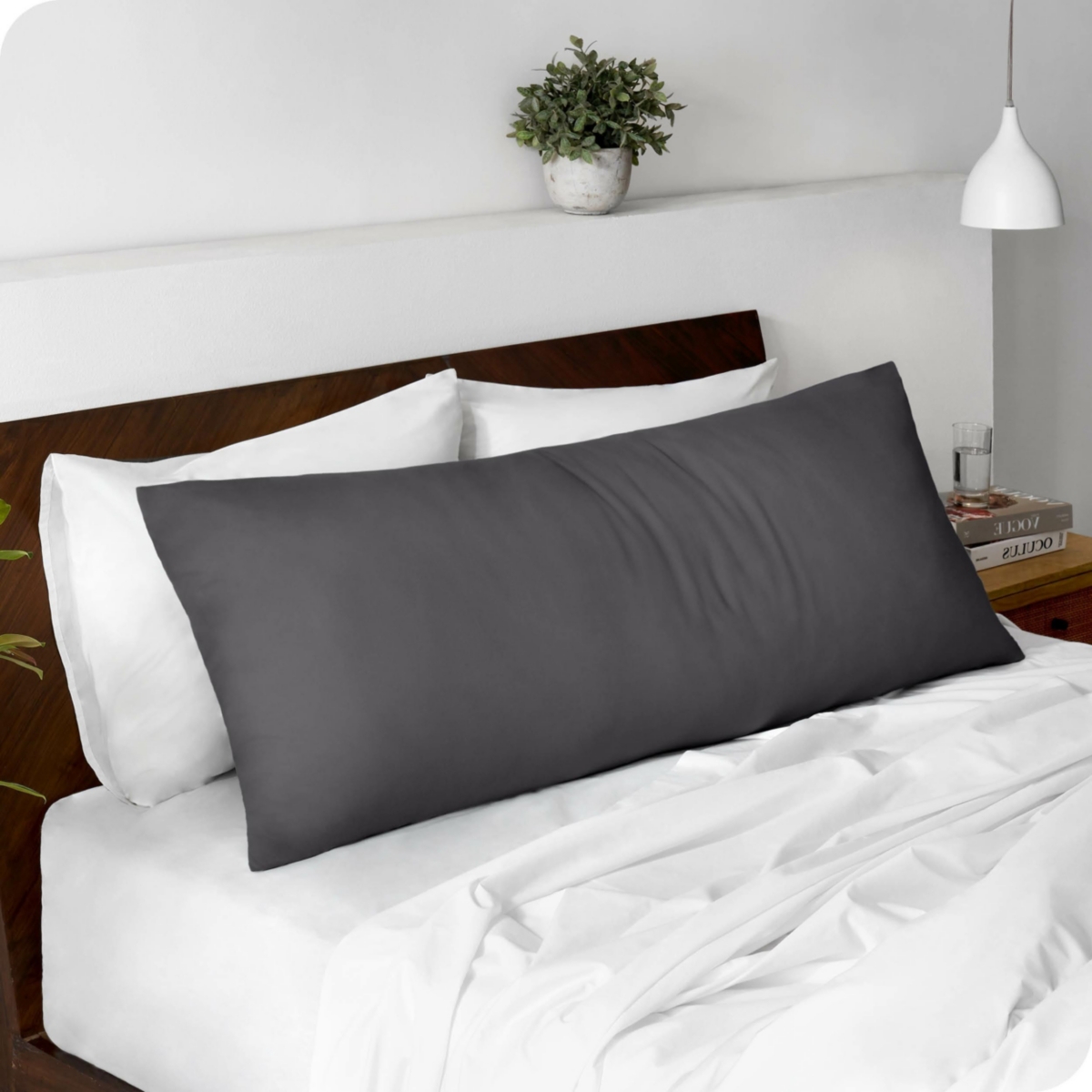 Click here for Bare Home Ultra-soft Body Pillowcase - Forged iron... prices