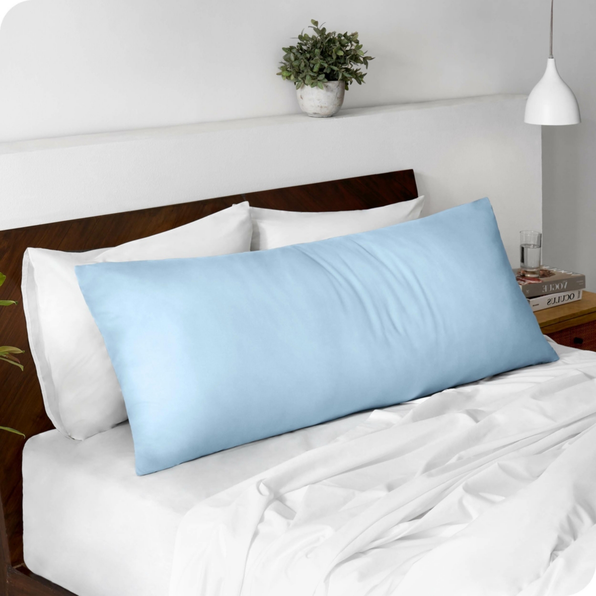 Click here for Bare Home Ultra-soft Body Pillowcase - Light blue prices