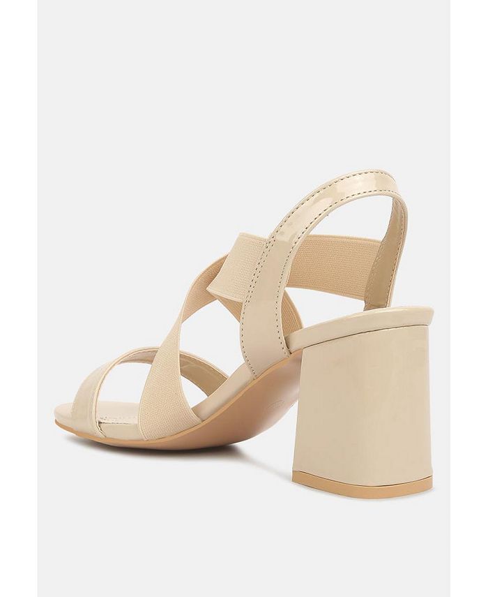 London Rag Women's Elastic Straps Block Heel Sandals - Macy's