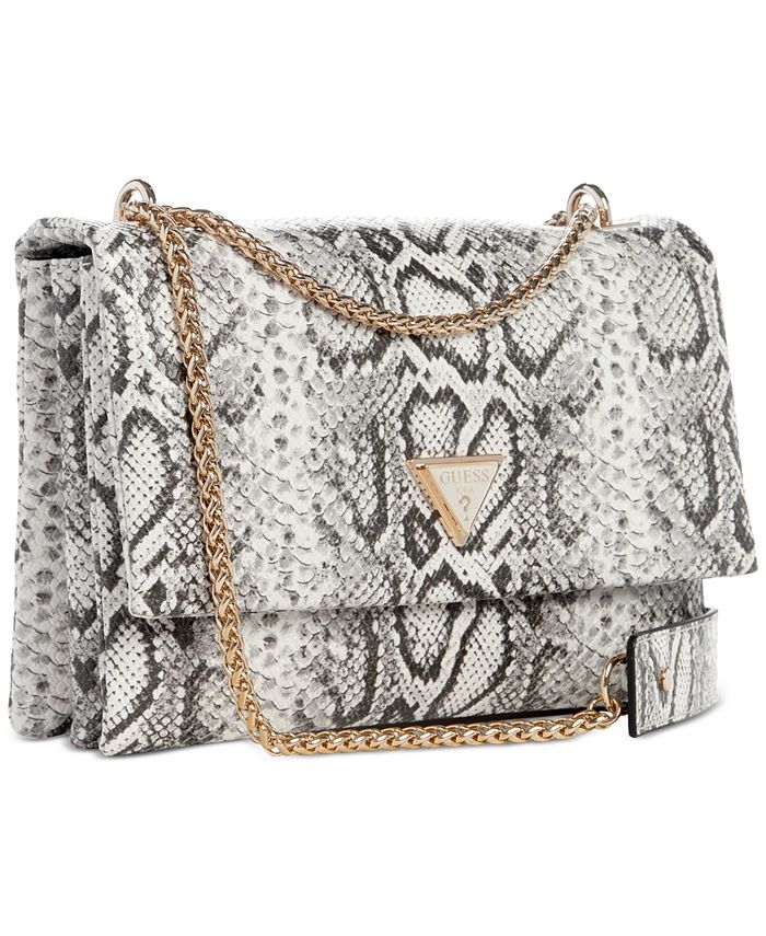GUESS Deesa Python Small Convertible Crossbody Flap - Macy's