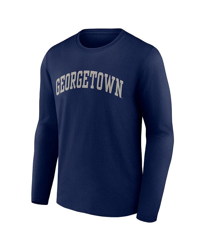 Fanatics Men's Navy Georgetown Hoyas Basic Arch Long Sleeve T-shirt ...