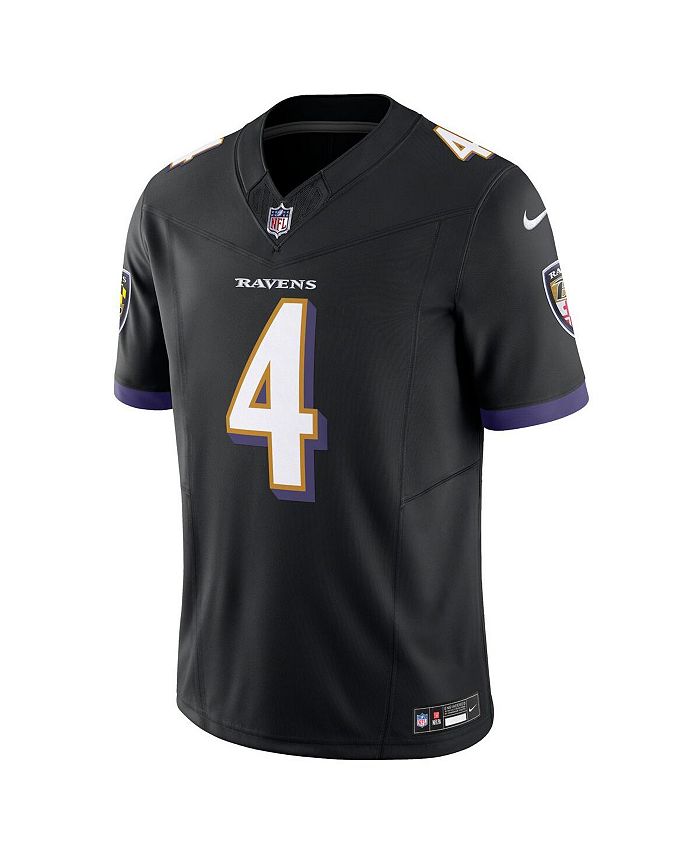 Nike Men's Zay Flowers Black Baltimore Ravens Alternate Vapor F.U.S.E ...