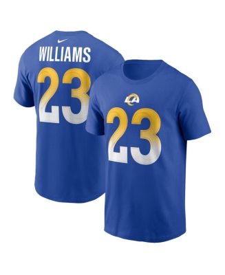 Men's Nike Kyren Williams Royal Los Angeles Rams Player Name and Number ...