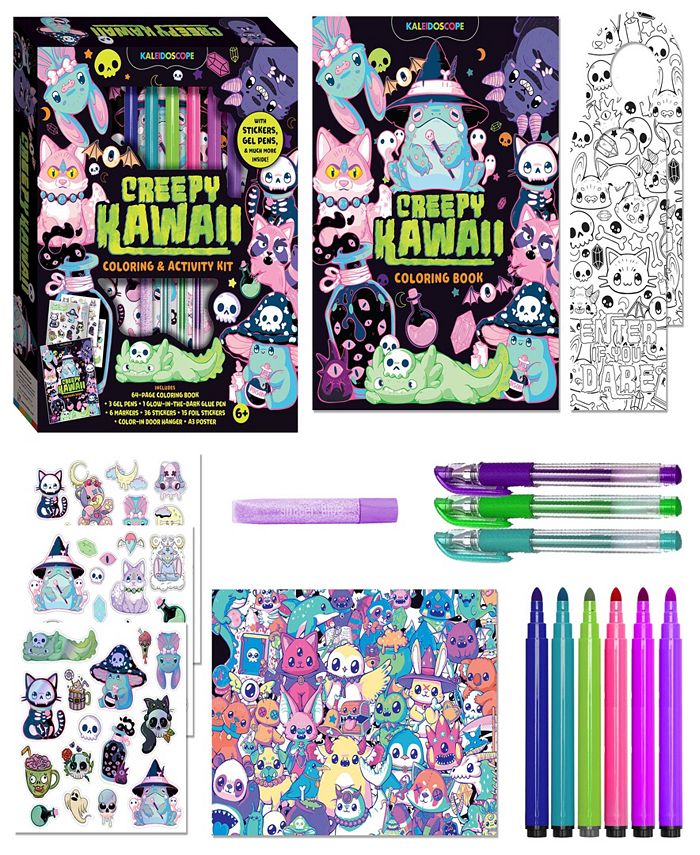 Kaleidoscope Creepy Kawaii Coloring Activity Kit - Macy's