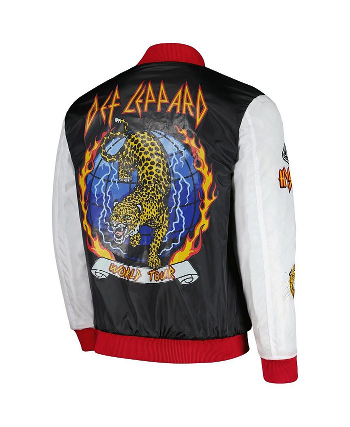 Reason Men's and Women's Black Def Leppard Bomber Full-Snap Jacket - Macy's