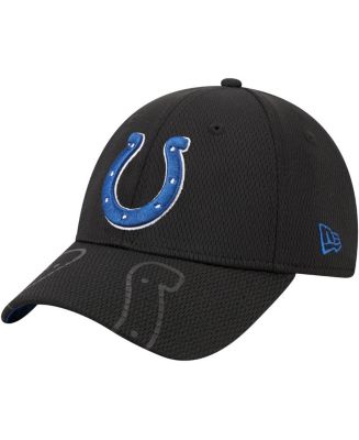 Men's New Era Black Indianapolis Colts Top Visor 9FORTY Adjustable Hat ...