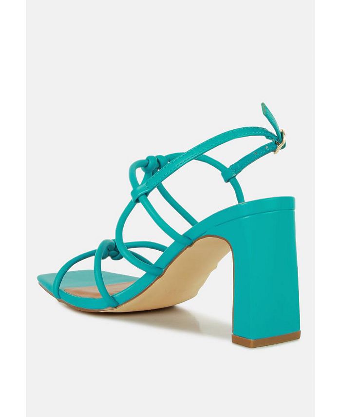 London Rag Kralor Knotted Strap Italian Block Heel Sandals - Macy's