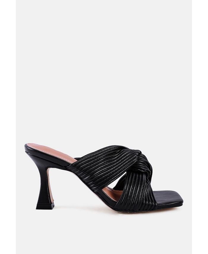 London Rag Battle Ex Cross Pleated Strap Slip On Sandals - Macy's