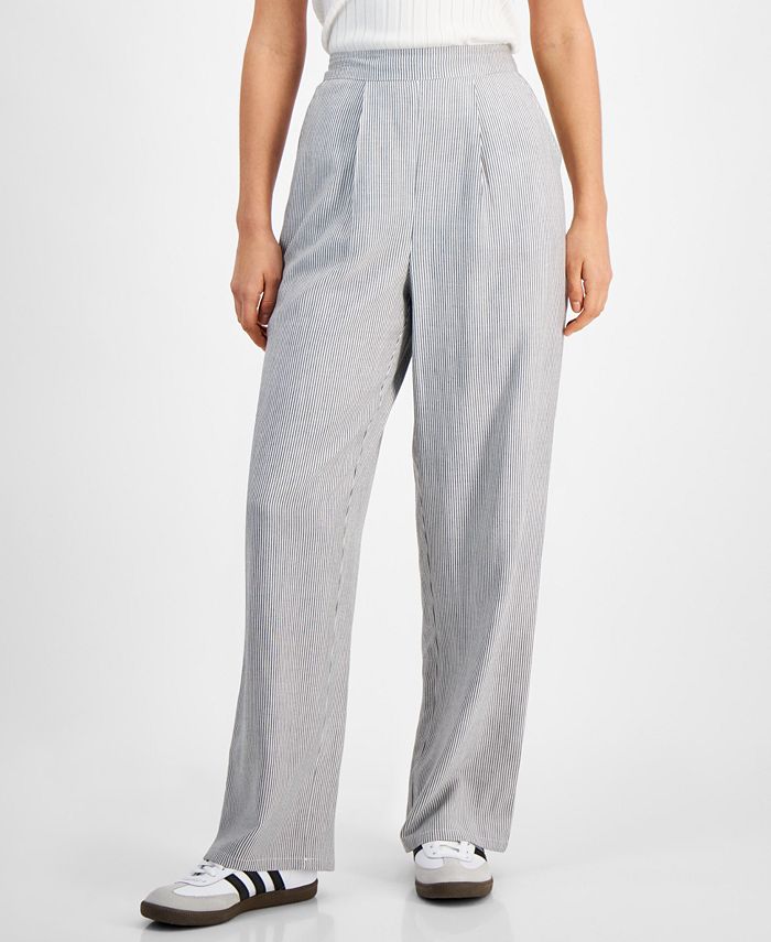 And Now This Women's Pull-On Pin-Striped Pants - Macy's