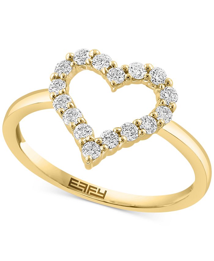 EFFY Collection EFFY® Diamond Open Heart Ring (3/8 ct. t.w.) in 14k ...