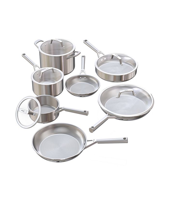 Ninja EverClad Commercial-Grade Stainless Steel Cookware 12 Piece Set ...