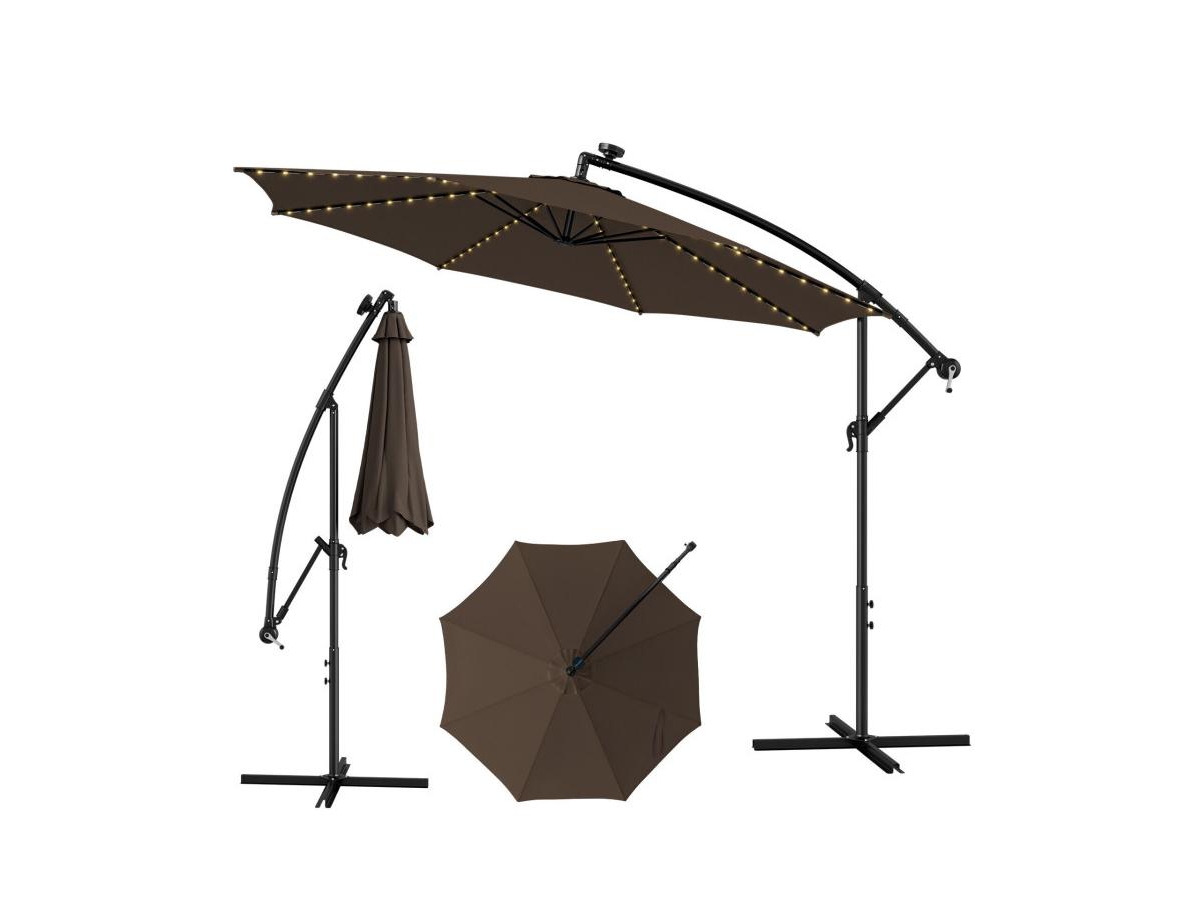 Click here for Slickblue 10 Feet Patio Offset Umbrella with 112 S... prices