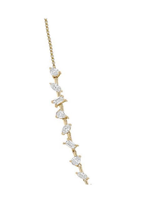 Alev Jewelry AJ by ALEV Multi Shape White Topaz Necklace - Macy's