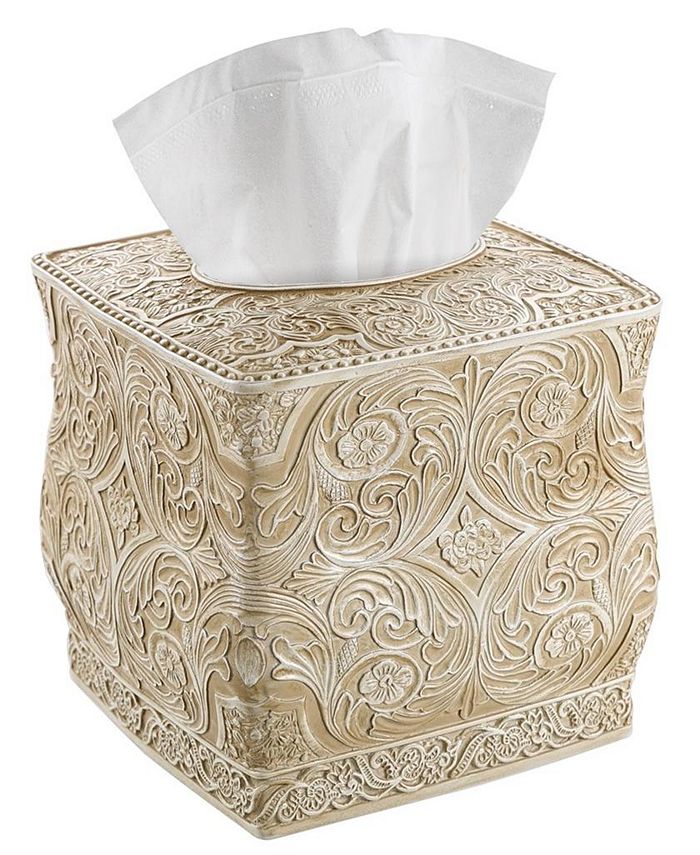 Creative Scents Victoria Collection Beige Square Tissue Box Cover - Macy's