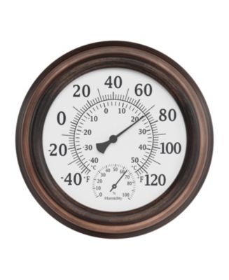 Wall Thermometer - 8-Inch Decorative Indoor/Outdoor Temperature and ...
