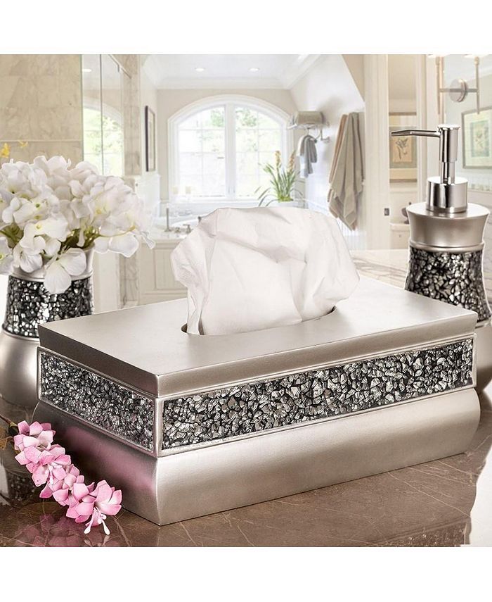 Creative Scents Silver Tissue Box Cover Rectangular - Macy's