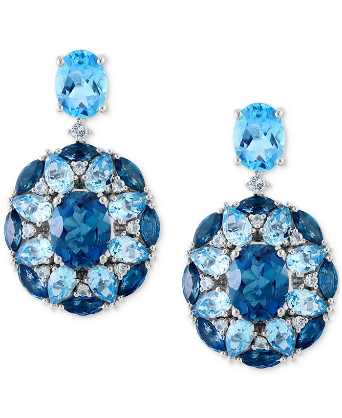 EFFY Collection EFFY® Multi-Topaz Cluster Drop Earrings (15-1/10 ct. t ...