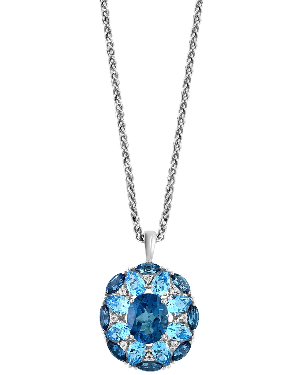 Click here for Effy Multi-Topaz Flower 18 Pendant Necklace (11-3/... prices