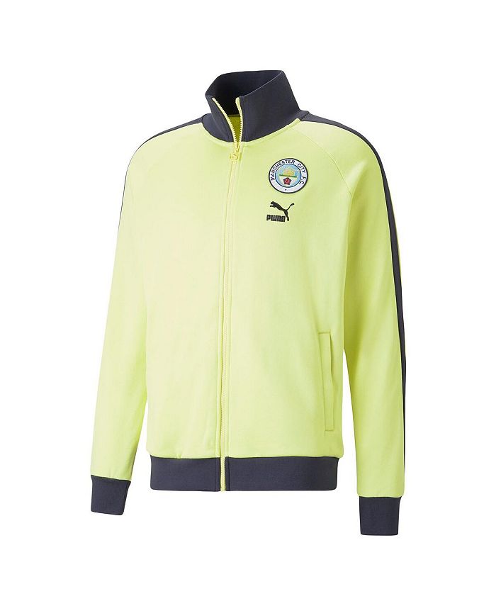 Puma Men's Yellow Manchester City ftblHeritage T7 Raglan Full-Zip Track ...