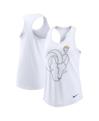 Nike Women's White Los Angeles Rams Tri-Blend Scoop Neck Racerback Tank ...