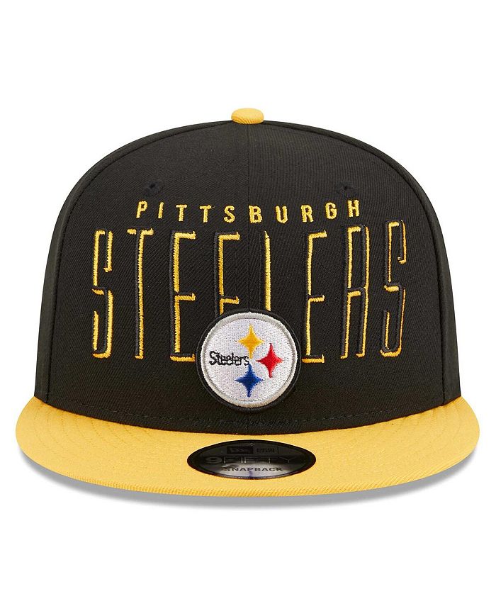 New Era Men's Black, Gold Pittsburgh Steelers Headline 9FIFTY Snapback ...