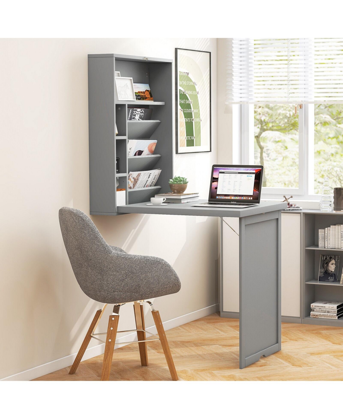 Click here for Wall-Mounted Fold-Out Convertible Floating Desk Sp... prices