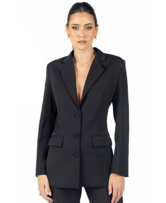 Akalia Women's Paris Backless Blazer Black - Macy's