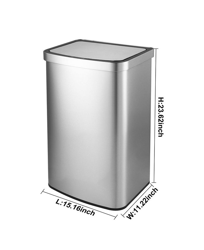 Mega Casa 13 Gal./50 Liter Stainless Steel Rectangular Motion Sensor ...