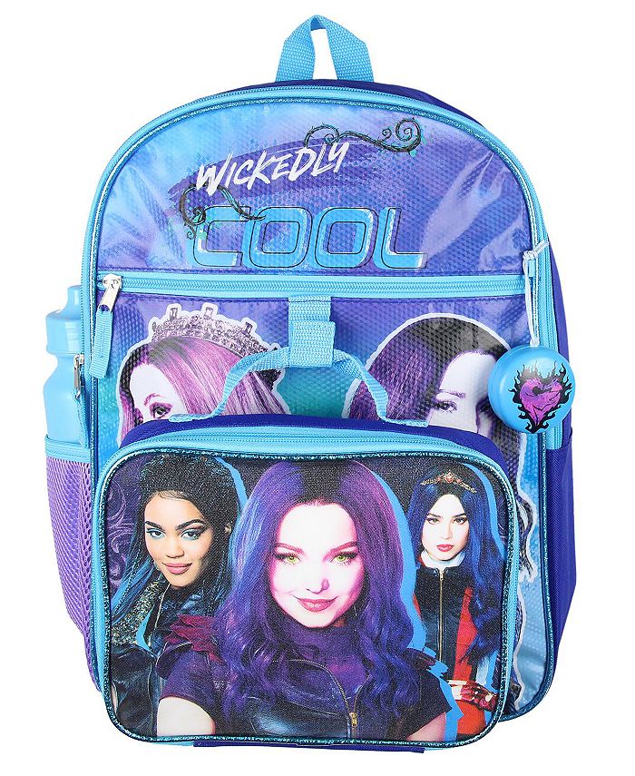 Disney Descendants Wickedly Cool 16" Backpack Lunch Tote Water Bottle 5 ...