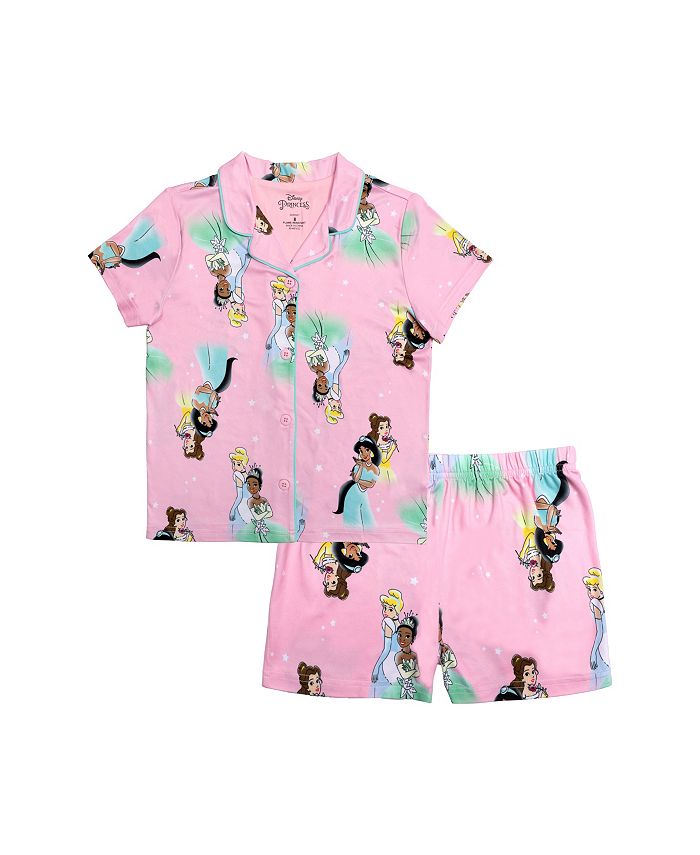 Disney Princess Big Girls Shorts and Coat 2PC Pajama Set - Macy's
