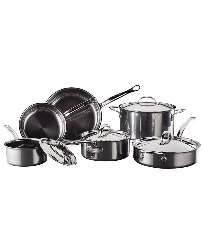 Hestan NanoBond Titanium Stainless Steel 10-Piece Cookware Set - Macy's
