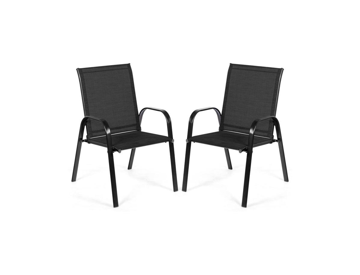 Click here for 2 Pcs Patio Chairs Outdoor Dining Chair with Armre... prices