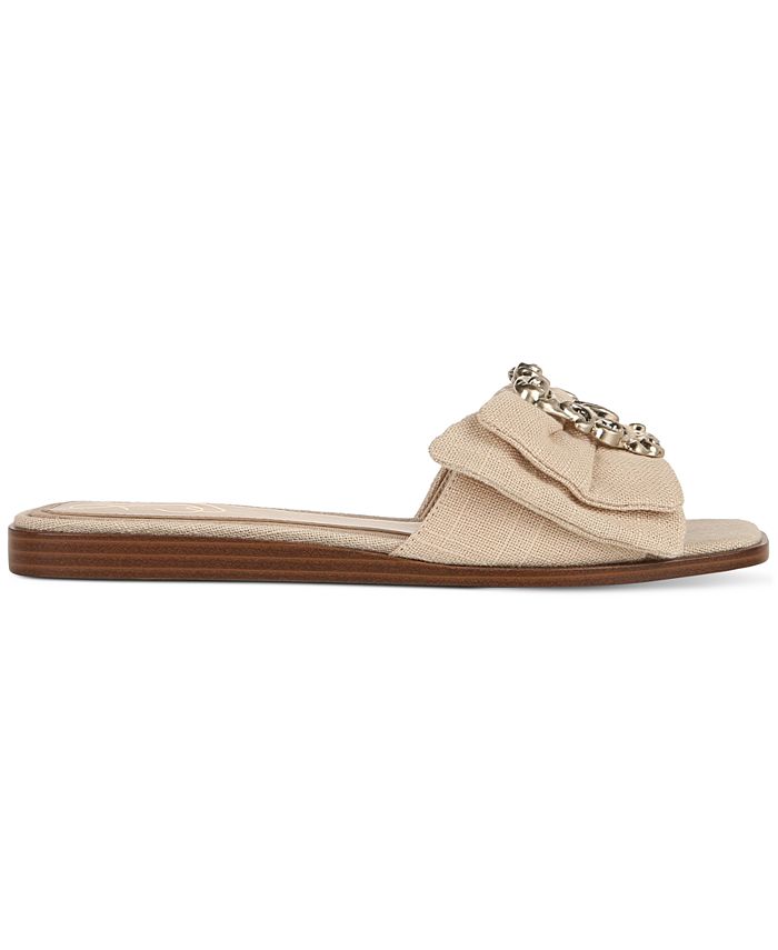 Sam Edelman Women's Ivana Buckle-Trim Slide Flat Sandals - Macy's