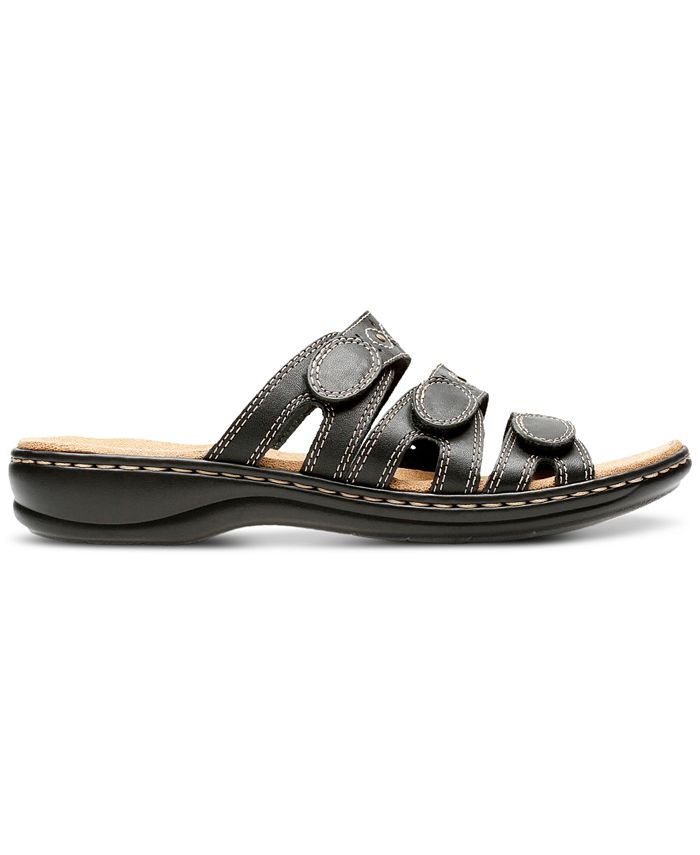 Clarks Leisa Cacti Q Triple Strap Slide Sandals - Macy's