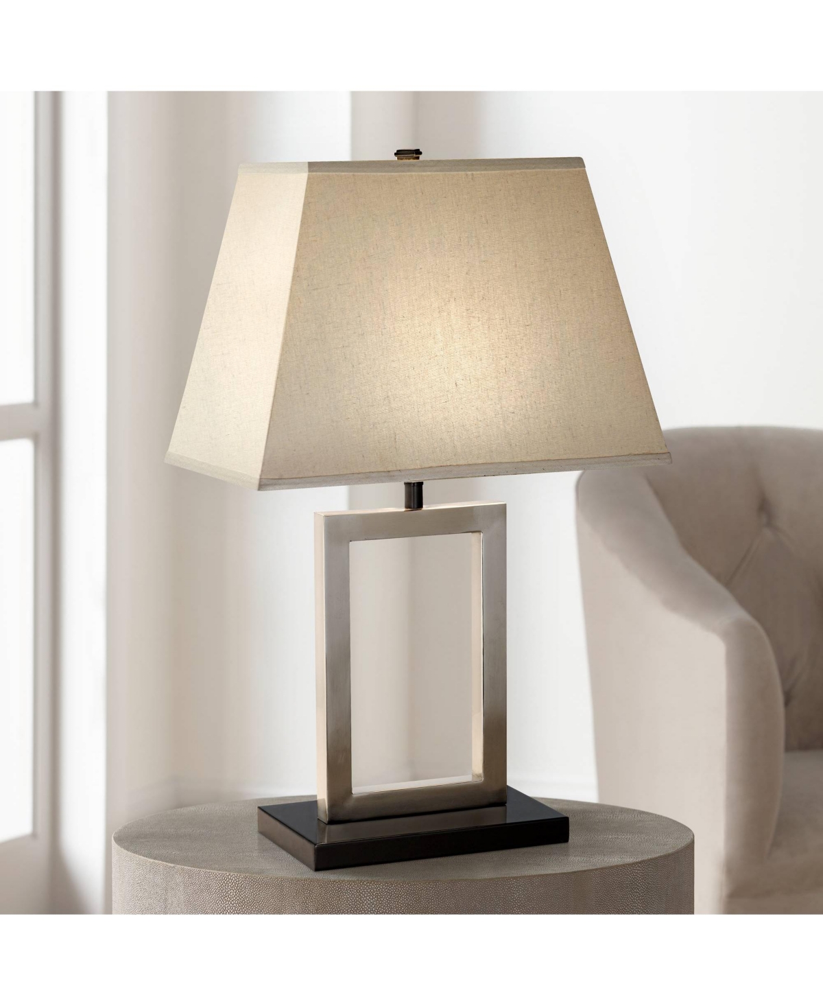 Click here for Modern Accent Table Lamp 22 3/4 High Brushed Nicke... prices