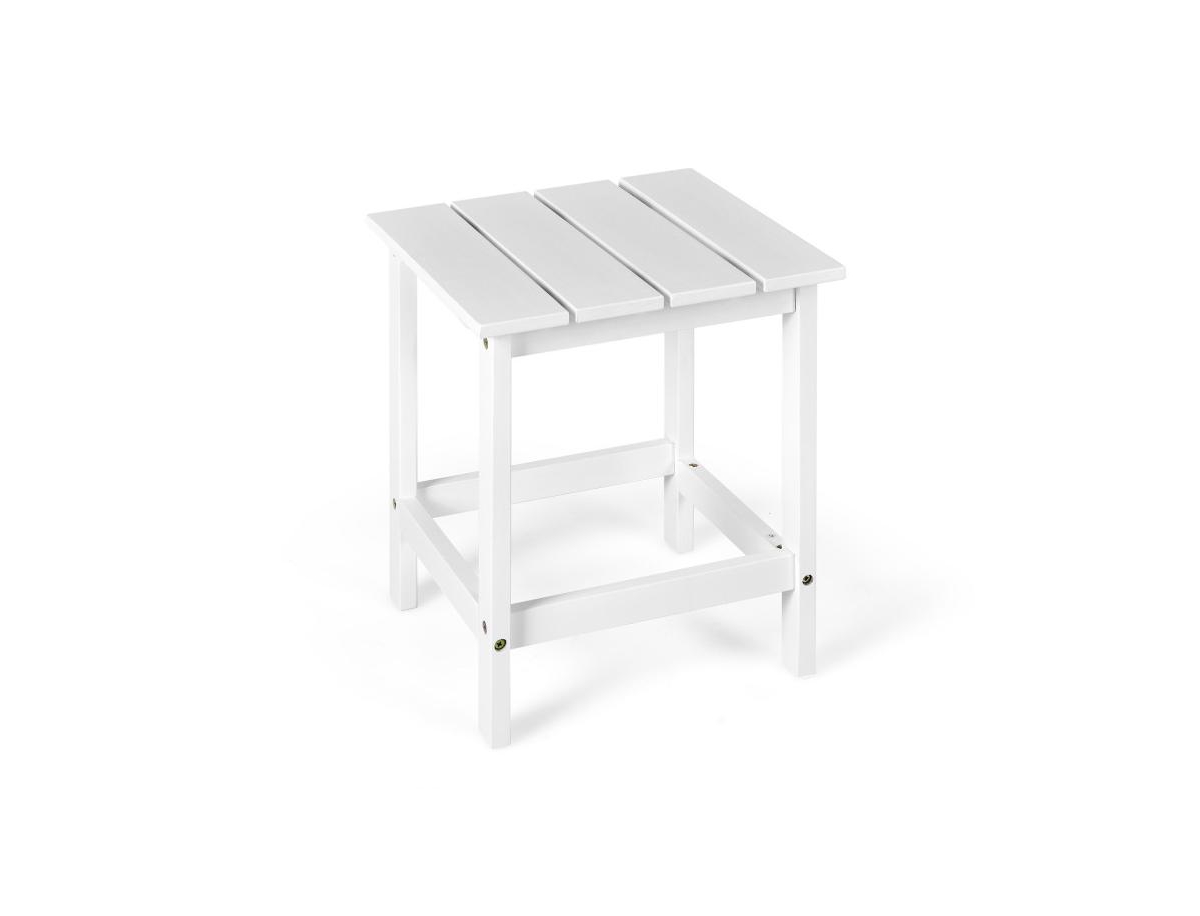 Click here for 15 Inch Patio Square Wooden Slat End Side Coffee T... prices