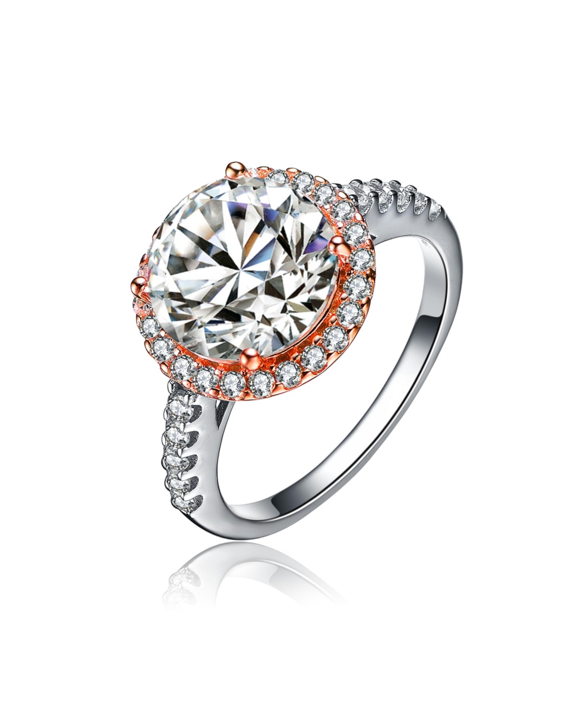 Click here for Sterling Silver Accent Cubic Zirconia Circle Halo... prices