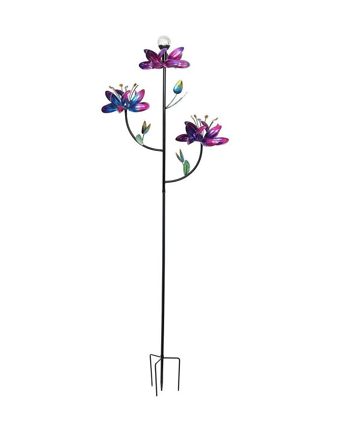 Evergreen Solar Triple Flower Wind Spinner, Primary Multi - Macy's