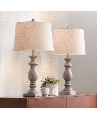 Patsy Country Cottage Traditional Table Lamps 26.5" High Set of 2 Beige ...