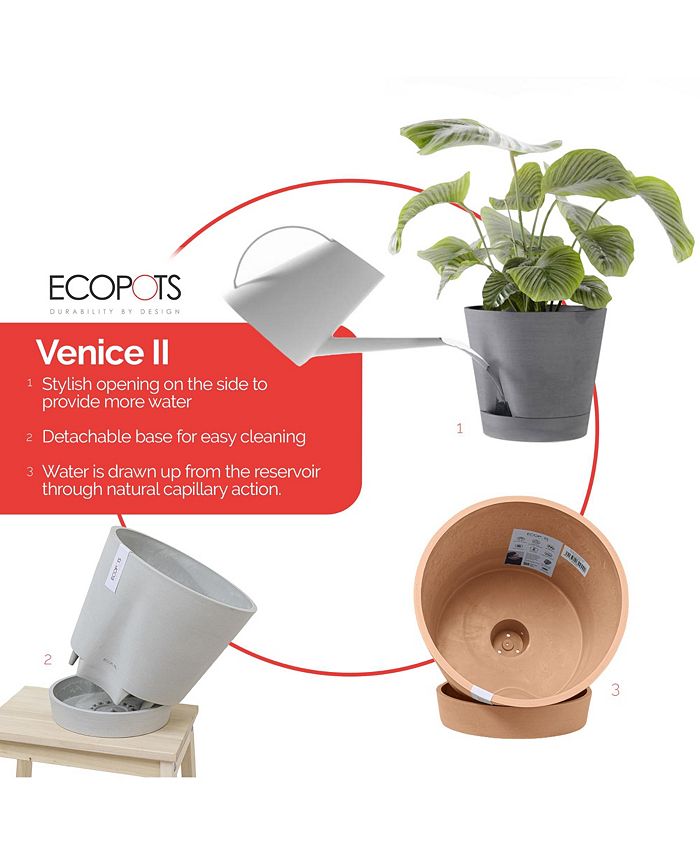 ECOPOTS Eco pots Venice Indoor and Outdoor Planter with Water Reservoir ...