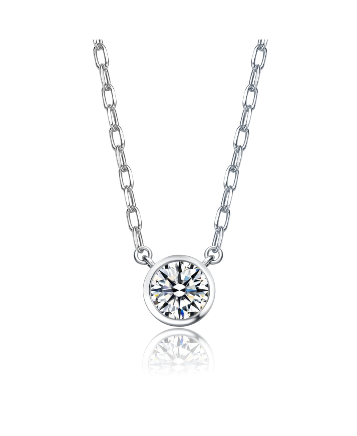 Click here for Elegant Clear Cubic Zirconia Round Stud Necklace -... prices
