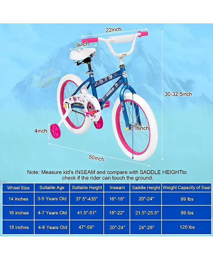 SUGIFT 18-inch Kids Bike Bicycle for Girls Ages 4-8 Years Child - Macy's