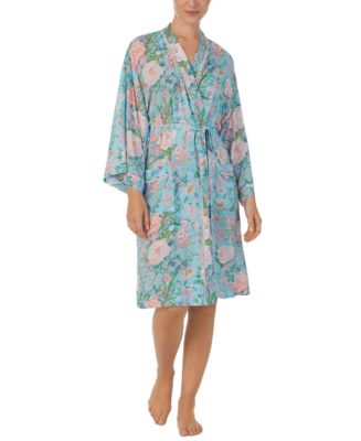 Sanctuary Women's Floral 3/4-Sleeve Wrap Robe - Macy's