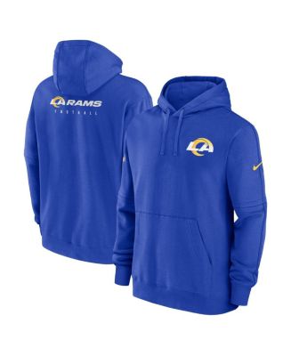 Men's Nike Royal Los Angeles Rams Sideline Club Fleece Pullover Hoodie ...