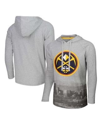 Men's Stadium Essentials Heather Gray Denver Nuggets Atrium Raglan Long ...