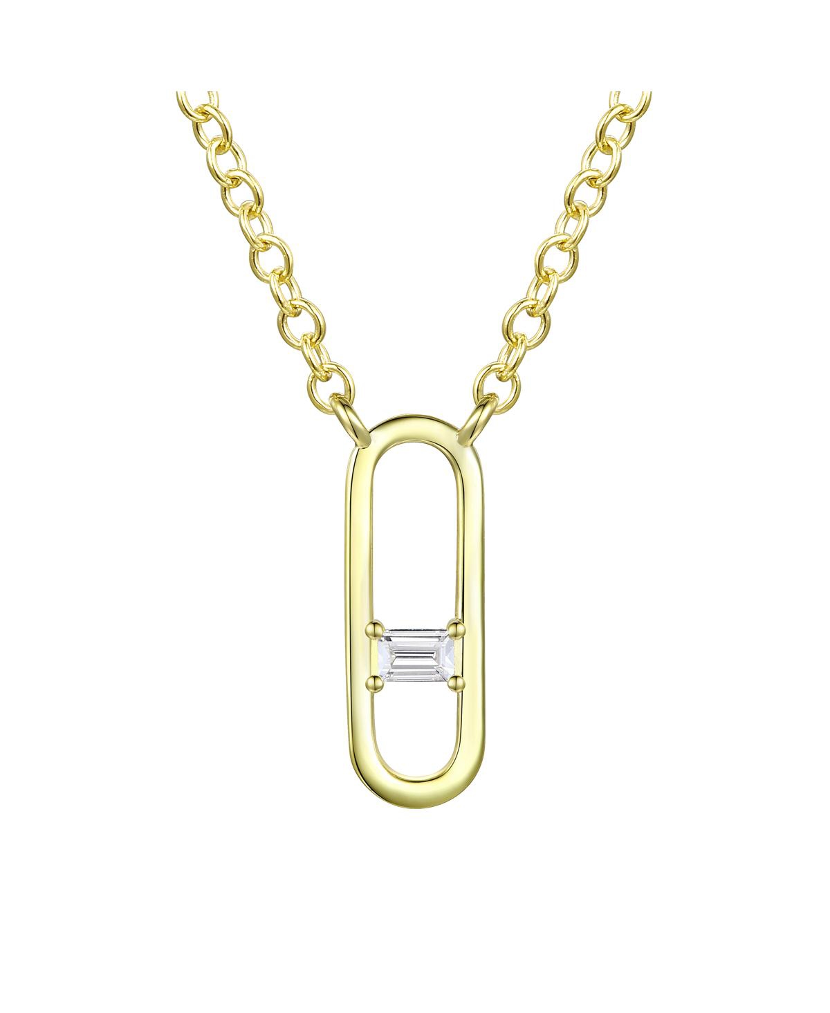 Click here for 14K Gold Plated Baguette Cubic Zirconia Modern Nec... prices