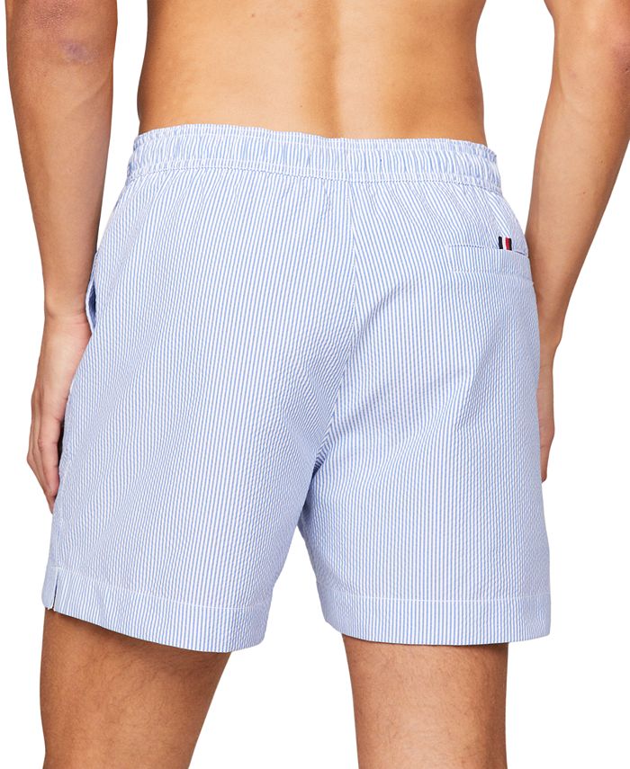 Tommy Hilfiger Men's Striped 5" Swim Trunks - Macy's