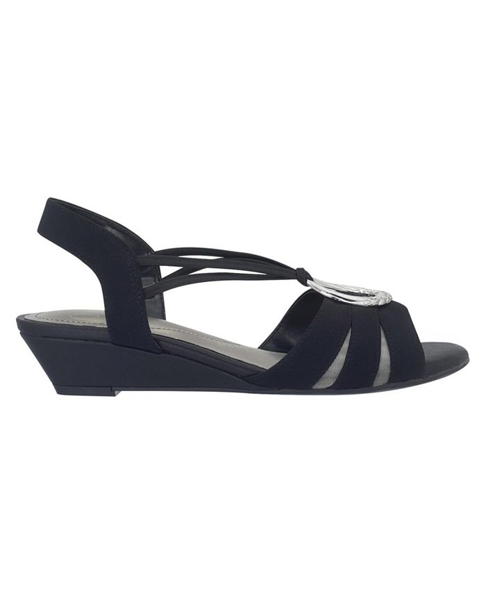 Impo Women's Rita Ornamented Stretch Wedge Sandals - Macy's
