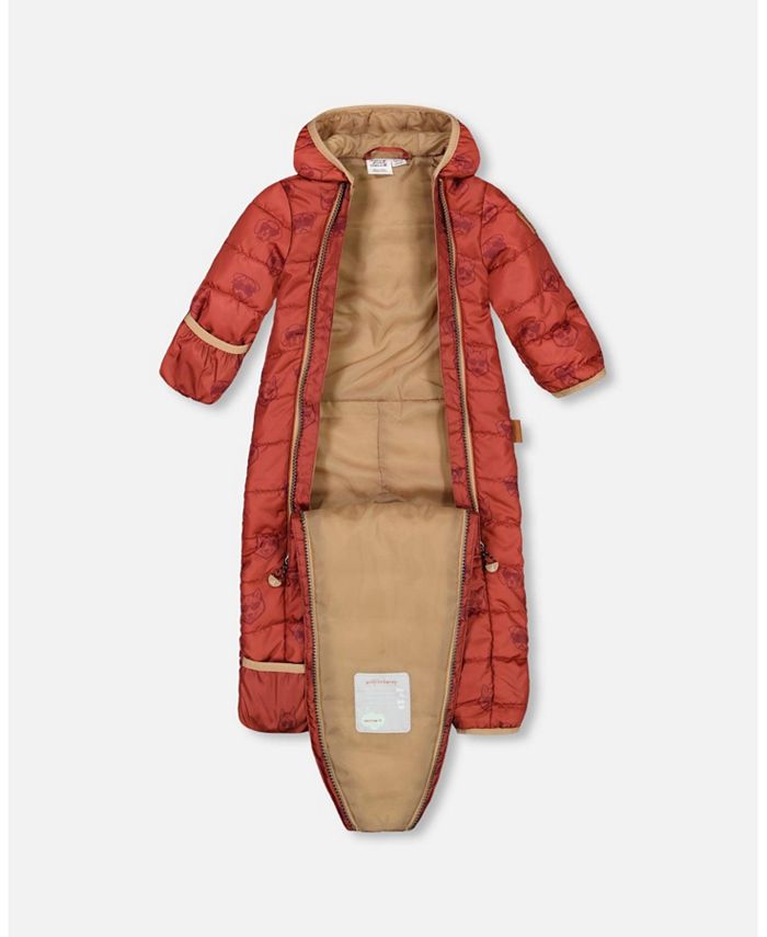 Deux par Deux Baby Boy Baby Mid-Season Quilted One Piece Printed Dogs ...