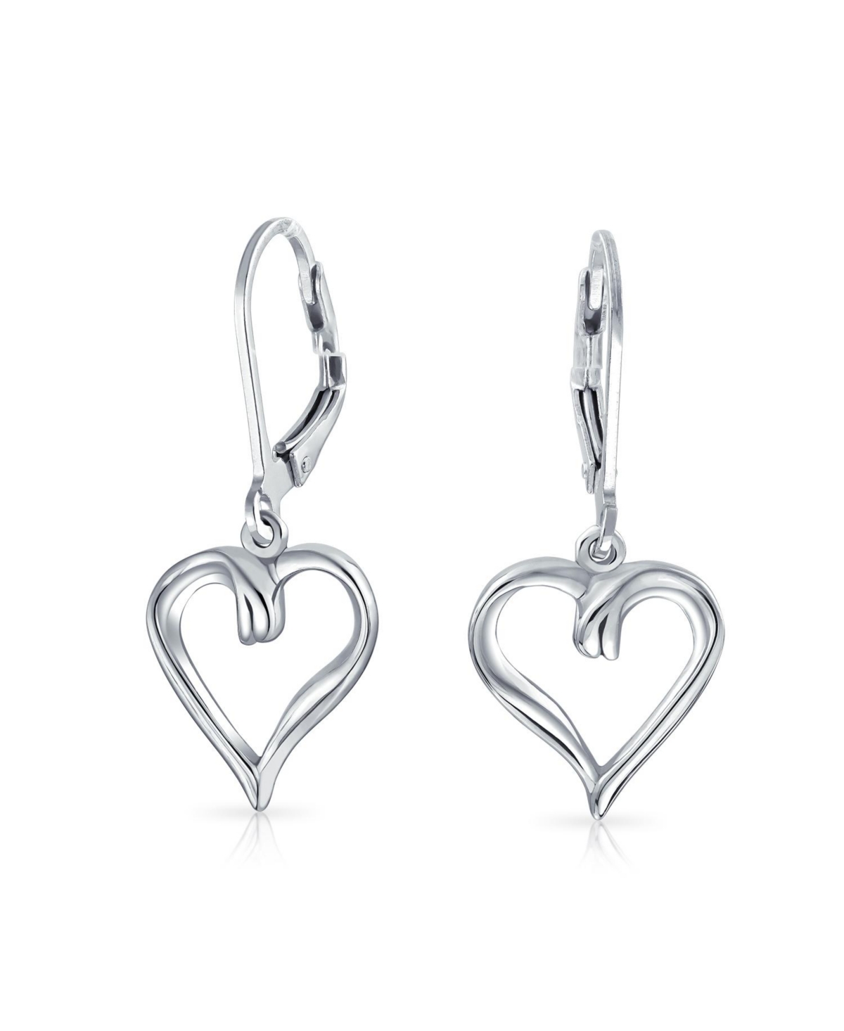 Click here for Bling Jewelry Delicate Open Heart Shaped Dangle Ea... prices
